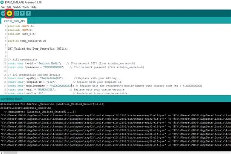 how to send sms with esp32 using sms api