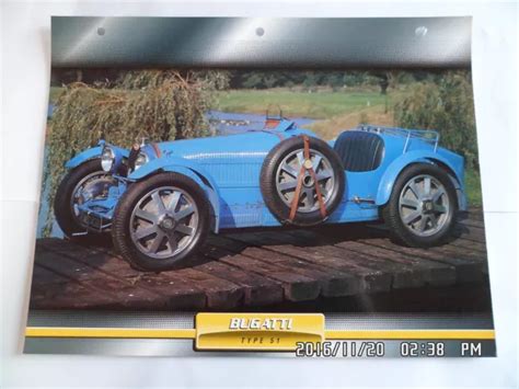 Carte Fiche Voitures Dexception Bugatti Type 51 Eur 250 Picclick Fr