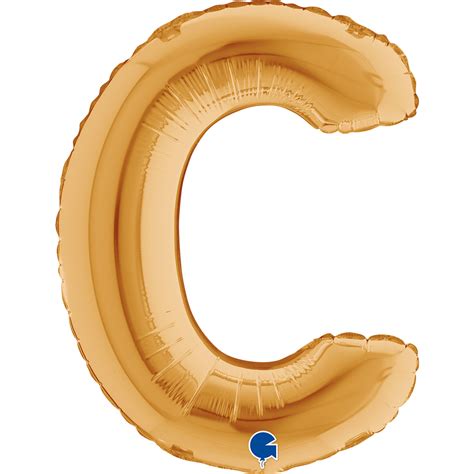 Balloon Letter C Gold 14inc Gold