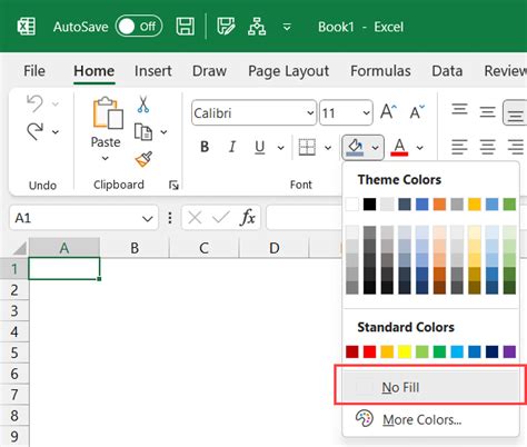 fill color in excel shortcut