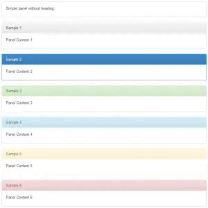 Bootstrap Panels C Examples