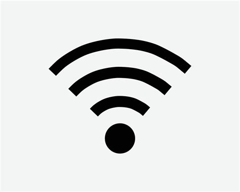 Wifi Signal Icon Internet Connection Line Bars Full Bar Black White