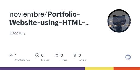 GitHub Noviembre Portfolio Website Using HTML CSS JS With Hosting July