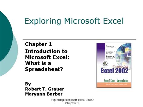 Exploring Microsoft Excel Chapter 1 Introduction To Microsoft