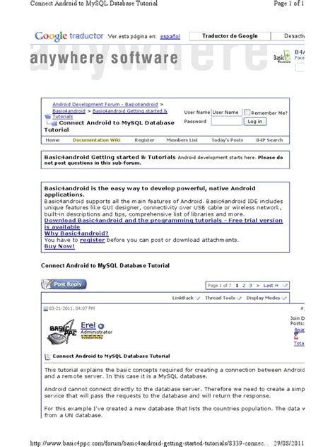 B4a Y Mysql Pdf Android Operating System My Sql
