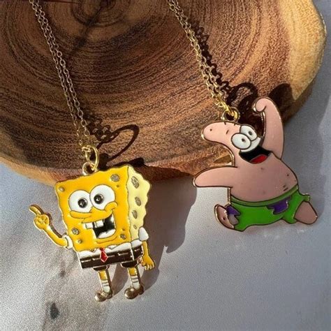 خرید و قیمت گردنبند ست و مکمل طرح باب اسفنجی و پاتریک ترب