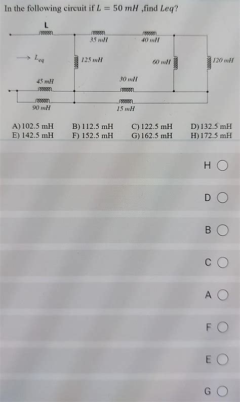 Solved In the following circuit if L = 50 mH ,find Leq? L | Chegg.com