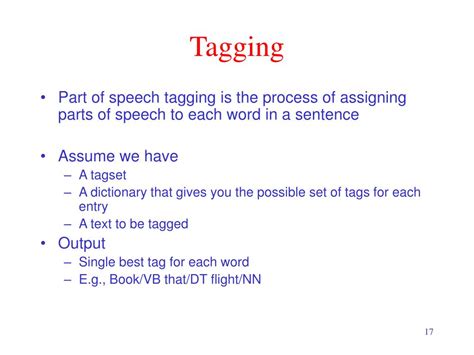 ppt part of speech tagging chapter 8 powerpoint presentation free
