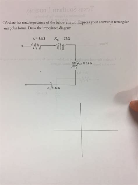 Solved Calculate The Total Impedance Of The Below Circuit Chegg