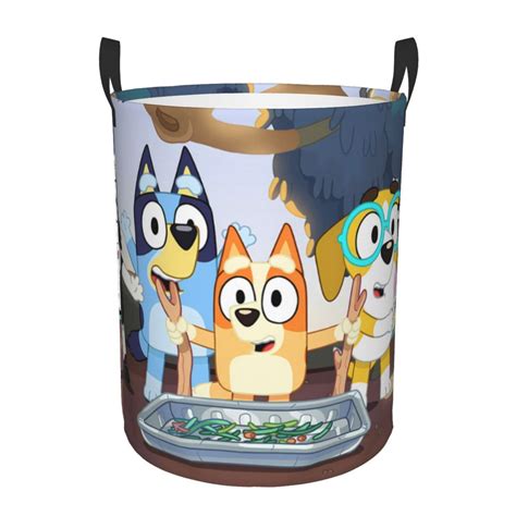 Netaao Bluey For Circular Hamper Modern Laundry Basket With Handles Small