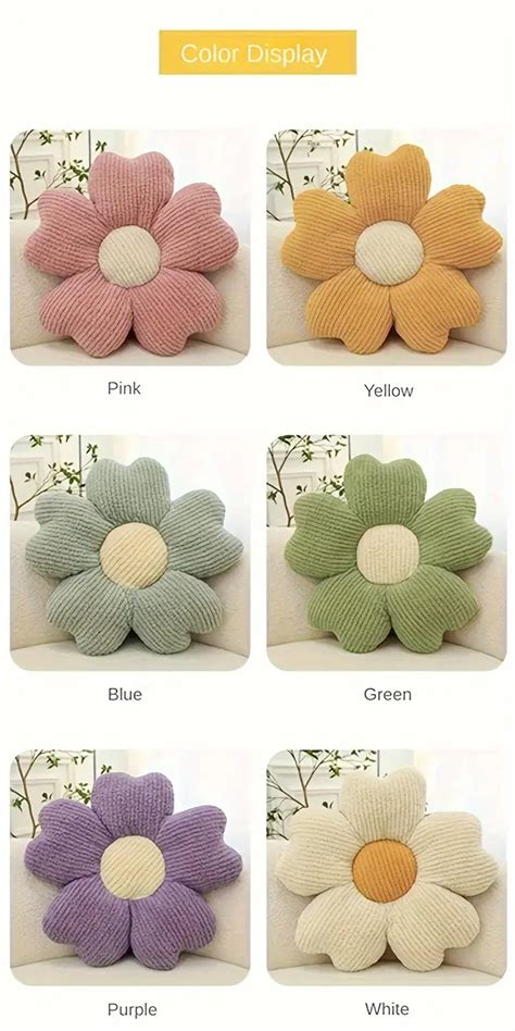 다용도 매력 다용도 꽃무늬 홈 데코 쿠션 통기성 좋고 세탁 가능한 마이크로화이버 소파 사무실 의자 및 침대 Temu Republic Of Korea