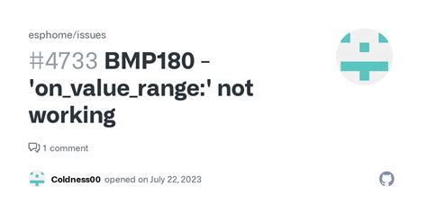Bmp180 Onvaluerange Not Working · Issue 4733 · Esphomeissues · Github