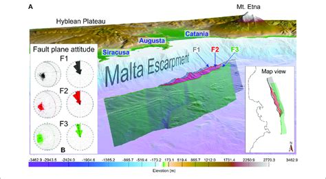 a 2½d fault surfaces perspective view from the se modeled