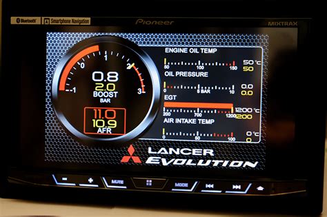 Mitsubishi Lancer Evolution Can Bus Multi Function Gauge Display For Double Din Head Unit Zada