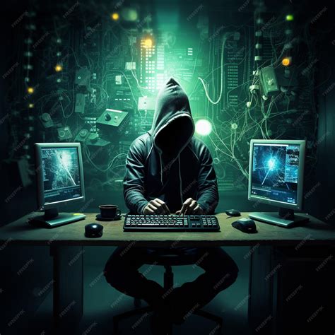 Premium Photo Hacker Desktop Wallpaper Cyber Background