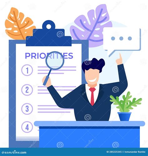 Illustration Vector Graphic Cartoon Character Of Priorities Stock Vector Illustration Of