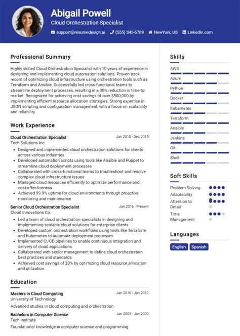 24 Cloud Engineer Resume Examples And Templates For 2024 Resumedesign Ai