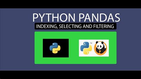 Python Pandas Indexing Selecting And Filtering Panda The