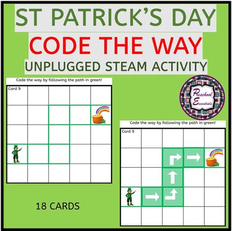 Code The Way Unplugged Steam Activity For St Patricks Day Unplugged Coding Activities