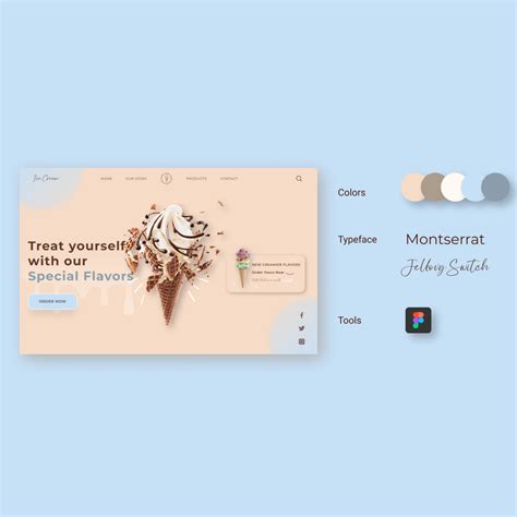 Ice Cream Home Page Design On Behance