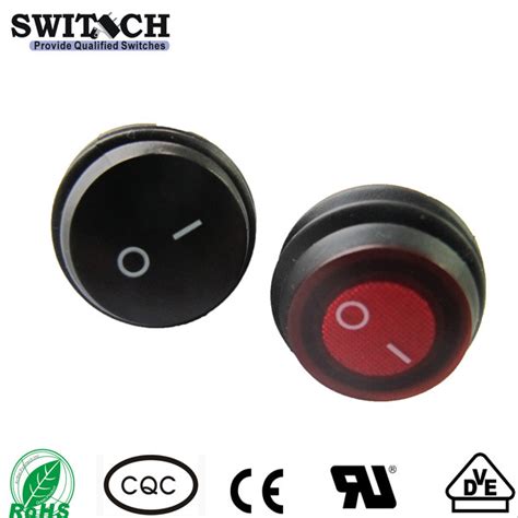 LED Light Illuminated Electronic On Off Waterproof Power Switch Push Button Rocker Switch For