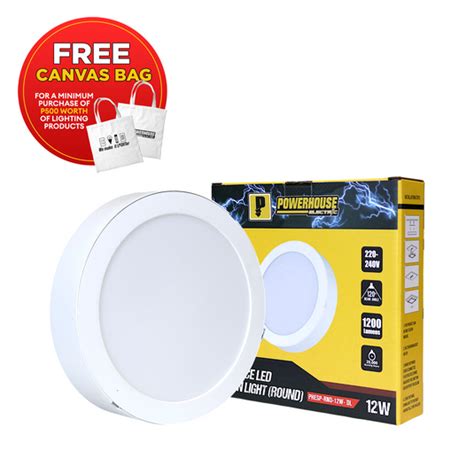 Led Surface Mounted Round Downlight 12w Daylight Powerhouse Tools
