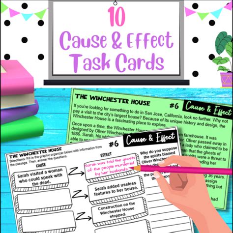 Problem And Solution Cause And Effect Reading Task Cards Test Prep