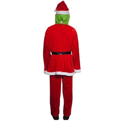 Disfraz El Grinch Monstruo Verde De Navidad Traje Papa Noel Hombre