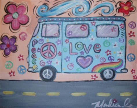 Hippy Van Hippie Van Peace And Love Hippie