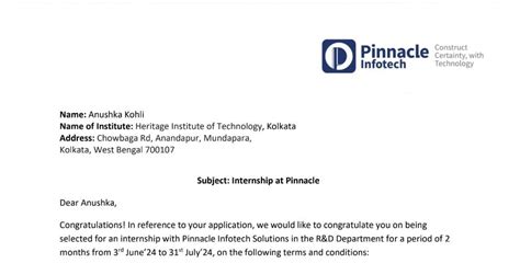 Anushka Kohli On Linkedin Internship Pinnacle Webdevelopment