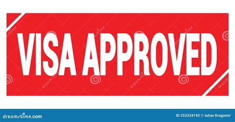 Visa Approved Text Written On Red Stamp Sign Stock Illustration Illustration Of Visa Seal