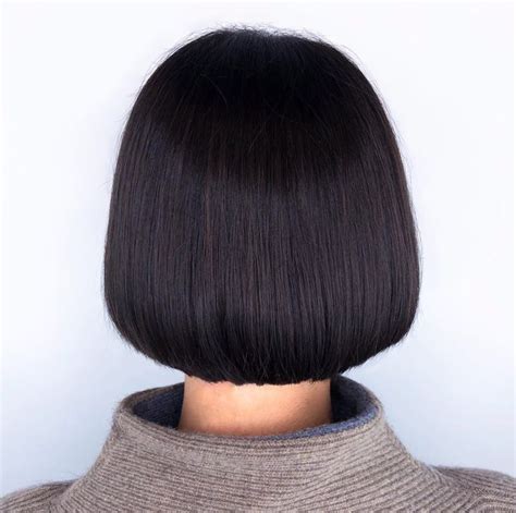 One Length Beveled Bob Lob Haircut Bob Hair Cuts