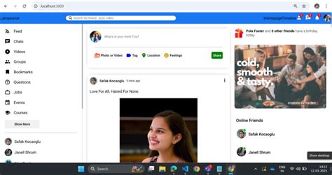 Reactjs Javascript Frontenddevelopment Webapp Socialmedia Uiux