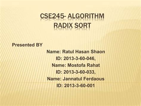 Merge Sort Algorithm Ppt