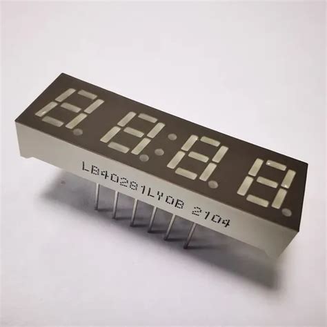 Super Bright Yellow Common Cathode 4 Digit 7mm LED Display 7 Segment For Instrument Panel LED