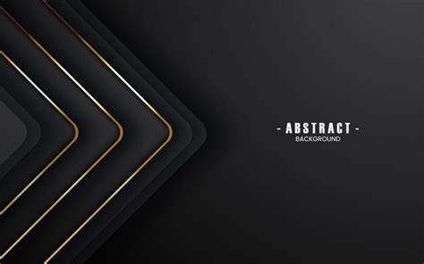 럭셔리 현대 추상 짙은 회색과 금색 종이 절단 줄무늬 선 배경 프리미엄 벡터