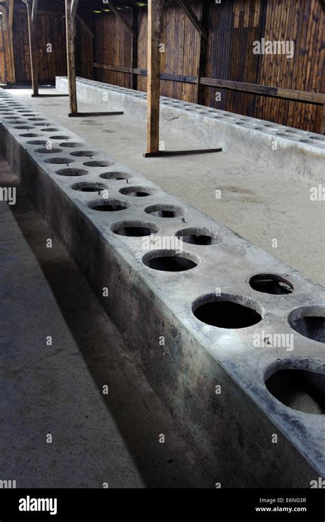 Latrine in Concentration Camp Auschwitz-Birkenau, Poland, Europe ...