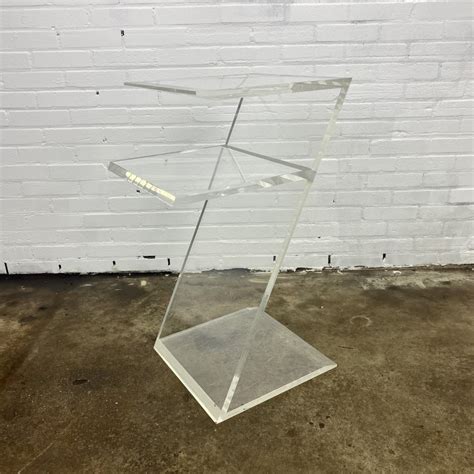 Vintage Plexiglass Column Pedestal 1970s 213247