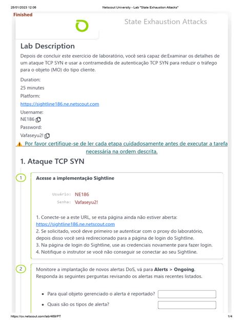 Netscout University Lab Tcp Syn Pdf Protocolo De Controle De