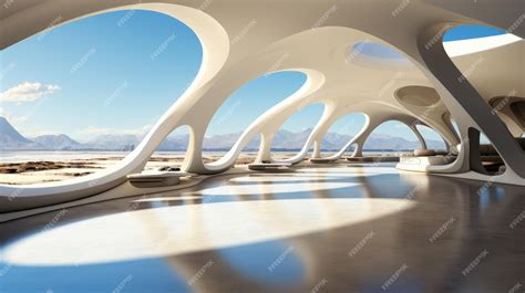 Premium Photo Generative Ai Illustration Of A Abstract Parametric Architecture With Empty
