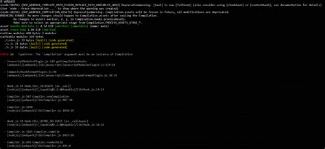 webpack the compilation argument must be an instance of compilation