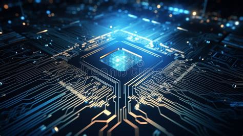 Electronic Chip Future Technologies Business Neural Connections