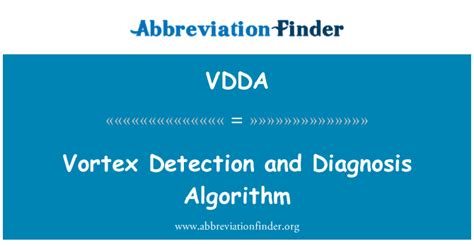 vdda steht für vortex erkennung und diagnose algorithmus vortex