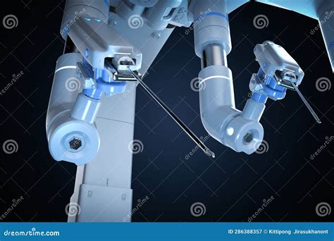 Robotic Assisted Surgery In Operating Room Royalty Free Stock Image