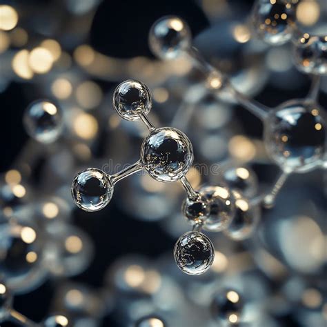 Abstract Shiny Molecular Structure 3d Render Digital Art Science Technology Background Image