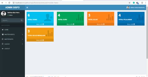 aplikasi sistem informasi akademik sekolah php mysql template bootstrap