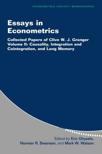 『essays In Econometrics Collected Papers Of Clive W J 読書メーター
