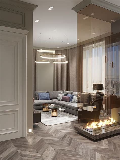 Кухня в стиле современная классика On Behance Living Room Design Modern Home Interior Design