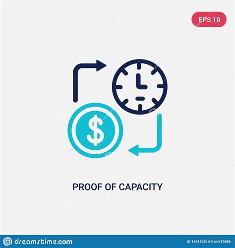 Two Color Proof Of Capacity Vector Icon From Blockchain Concept Isolated Blue Proof Of Capacity