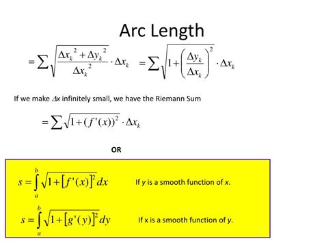 PPT Arc Length PowerPoint Presentation Free Download ID